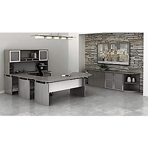 Safco Products MNBDGLLGS Medina Desk, Gray Steel Laminate