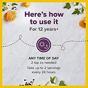 Zarbee's Adult Daytime Cough Syrup + Immune With Honey, Real Elderberry, Vitamin C, D & Zinc For Immune support, Drug & Alcohol-Free, Gluten-Free, Ages 12+, Natural Berry Flavor, 8 Fl. Oz,Liquid