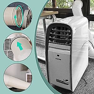 YUYUYU Air Conditioner Exhaust Hose Coupler - Shinco 5.9 Inch Used to Connect The Back End of Mobile Conditioning Port Accessories(Round), YUYUYU, White, 6.1X 6.1X1.57inch