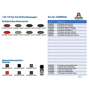 Italeri 510000326 – 1: 35 1/4 Ton 4x4 Ambulance Jeep