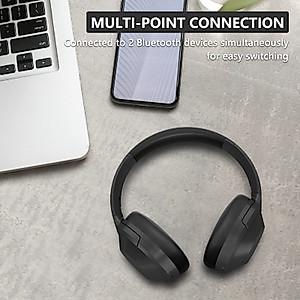 Srhythm NC85 Dynamic Hybrid Noise Canceling Headphones Bluetooth Wireless Over The Ear with HD Sound,Quick Charge,Ultra-Long Playtime,Multi-Modes Switchover