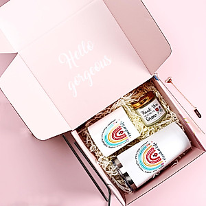 Cefanty Teacher Appreciation Gifts,Teacher Gifts for Women 20 OZ Teacher Tumbler Thank You Basket Box for Christmas Birthday Teachers Day