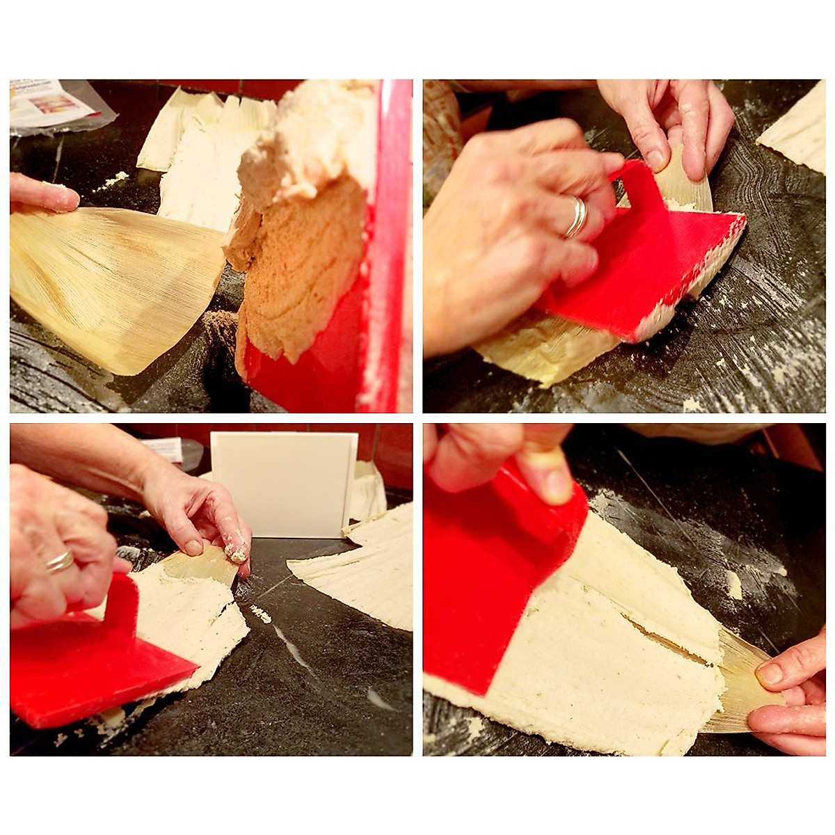 Tamales Masa Spreader, 2 Pack, Can be white, red, black or green