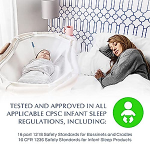 MySnuggly Newborn Bassinet Insert for Halo Bassinets | Patented Safe Real Cuddling Feeling for Better Sleep