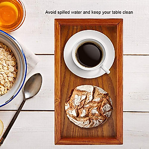 Wooden Tray, Wooden Serving Tray, Rectangle Wooden Tea Tray Serving Table Plate for Tea, Coffee, Snacks, Water Cup, Drinks(2212cm)
