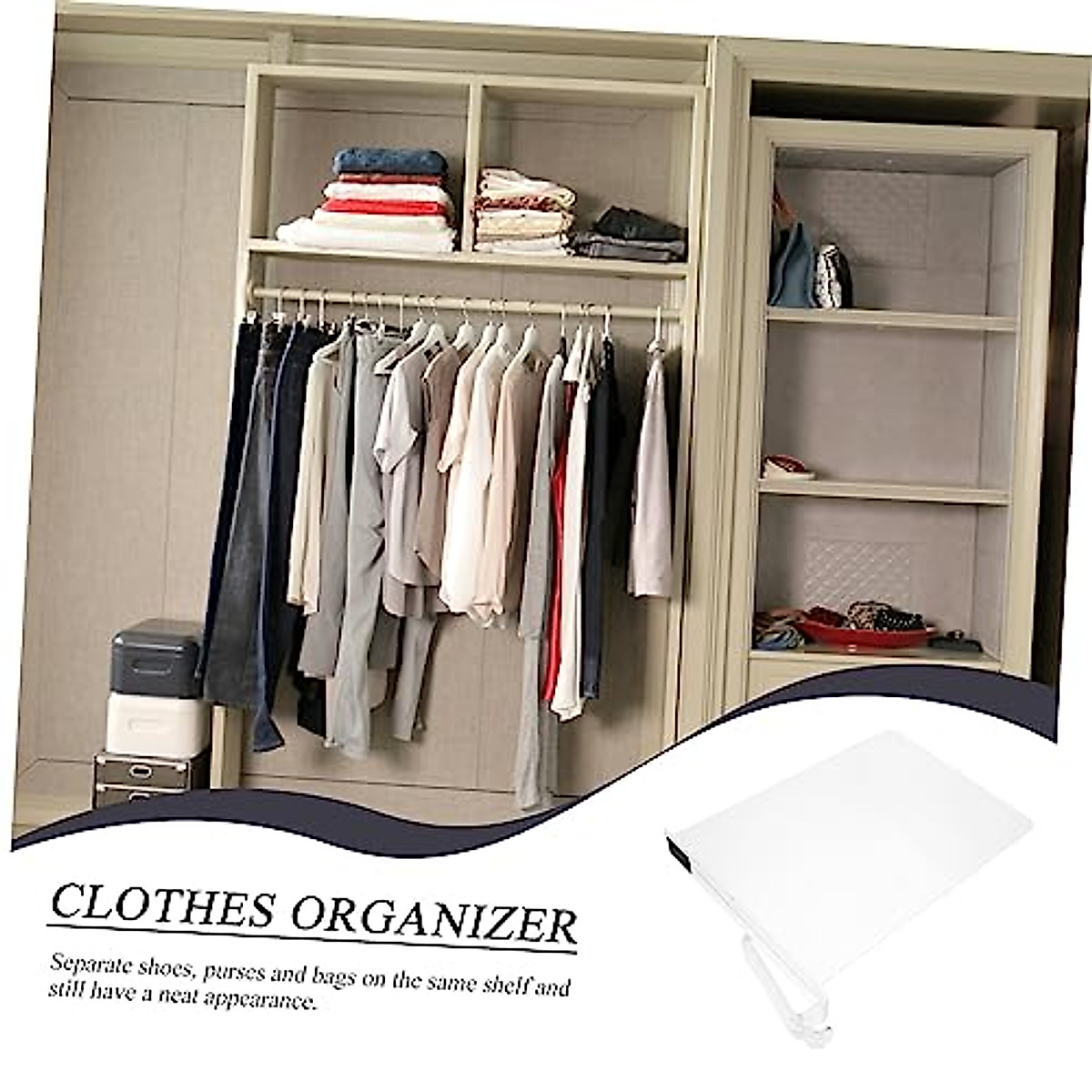CAXUSD 2pcs Plastic Partitions Closet Shelf Abs Closet Dividers Plastic Wardrobe Dividers