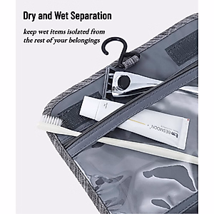 Hanging Toiletry Bag Cosmetic Case Travel Lightweight Large Capacity Multifunctional Toiletry Kit Shaving Bag Portable Bathroom Wash Bag for Makeup (Navy)