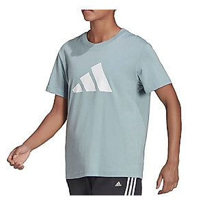 adidas Women's Sportswear 3-Bar Tee, Magic Grey, Medium