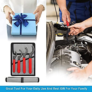 Sarakshop 4Pcs Coilover Spanner Wrench Set, Professional Sturdy Universal Adjustment Wrench, Carbon Steel, Rubber