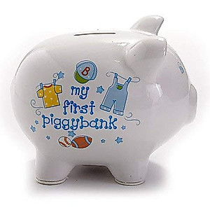 Baby Essentials My First Piggy Bank, Baby's First Piggy Banks for Boys and Girls (Blue)