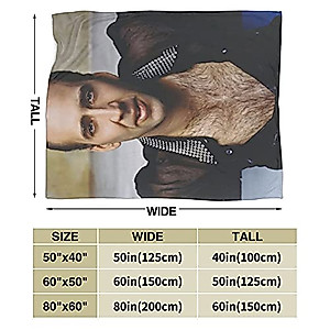 Nicolas Cage Soft and Comfortable Warm Throw Blanket Beach Blanket Picnic Blanket Fleece Blankets for Sofa,Office Bed car Camp Couch (50"x40")