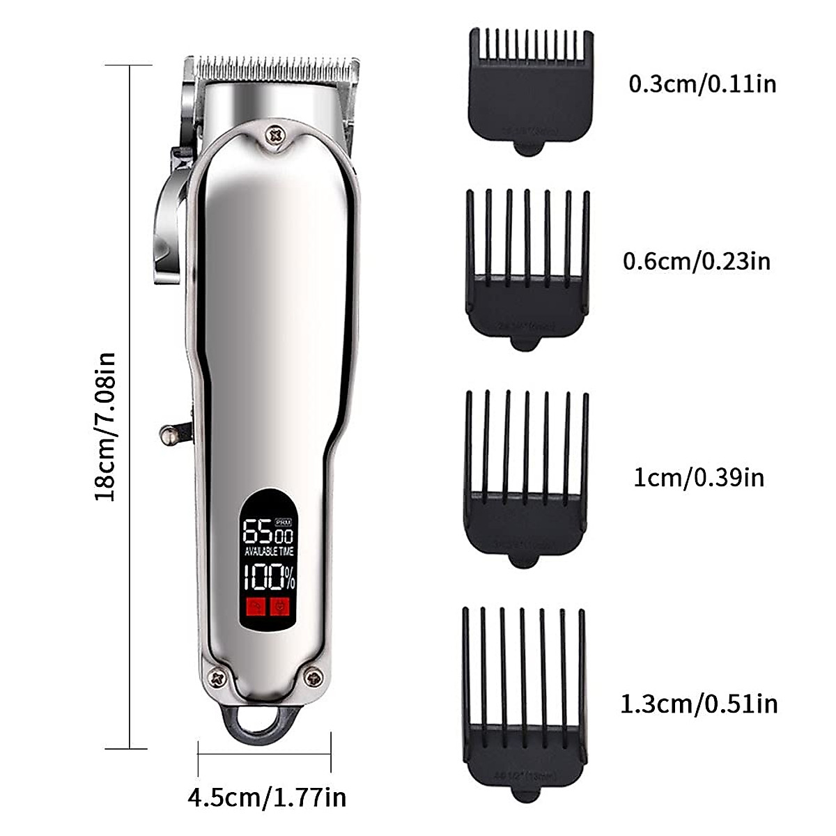 Metal Body Electric Clippers, Strong Power, No Damage to Pet Skin, Fine Adjustment of The First Five Gears, Large-Capacity Lithium Battery