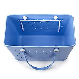 Juyeesm X Large Rubber Beach Bag, Waterproof Sandproof EVA Beach Tote Bag Portable Outdoor Open Tote Handbag Bag for Beach Boat Pool Sports