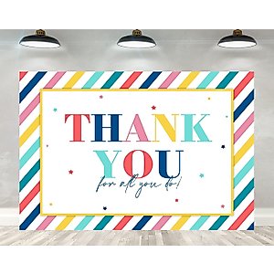 Ticuenicoa 5×3ft Thank You Banner Labor Day Thanks for All You do Father Staff Teachers Professors Doctors Backdrop National Nurses Day Photography Background Grad Retirement Party Supplies