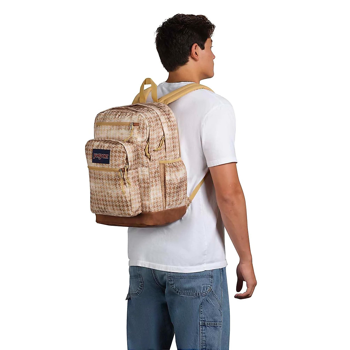 JanSport Cool Student Backpack - School, Travel, or Work Bookbag with 15-Inch Laptop Pack, Boho Floral Graphite Grey