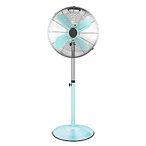 InfiniPower 16 Inch High Velocity Stand Fan, Adjustable Heights, 75°Oscillating, Quality Made Fan with 3 Settings Speeds, Heavy Duty Metal for Industrial, Commercial, Residential, Color: Green
