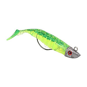Velaurs Silicone Fishing Bait, Artificial Fishing Bait Feel Comfortable for Saltwater for Freshwater for Anglers(Oil Green)