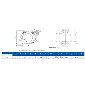 Concrete Vibrator Vibration Motor AC 110V 40W Electric Vibrating Motor Single Phase 3600 RPM Asynchronous Vibration Motor 6.6ft Cable for Shaker Table