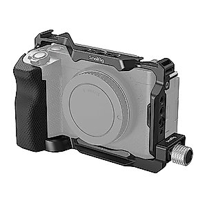 SmallRig ZV-E1 Cage Kit with Silicone Grip and Cable Clamp for HDMI, Full Camera Cage Kit for Sony ZV-E1, Built-in Quick Release Plate for Arca-Type, Cold Shoe Mounts - 4257