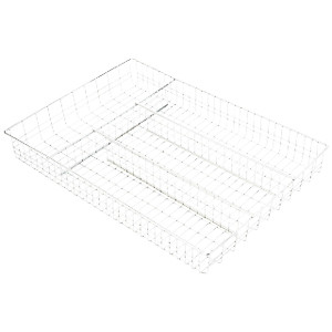 Kitchen Craft Metal Wire Cutlery Tray with 5 Sections, 36 x 26 cm (14" x 10")