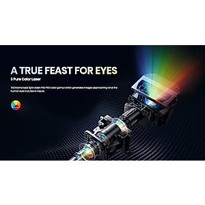 Hisense PX2-PRO Trichroma Ultra Short Throw Home Theater Projector, 90"-130", 4K UHD, Dolby Vision & Atmos, HDR10, 2400 ANSI Lumens, Google TV, Netflix