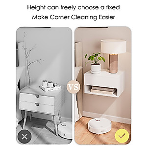 Aobafuir Floating Nightstand, Small Modern Floating Nightstand with Drawer, Floating Shelves for Bedroom, Bathroom (White)