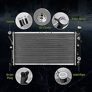 AUTOSAVER88 Radiator Compatible with 2000-2003 Chevy Impala, 2000-2005 Buick Century, 2000-2004 Buick Regal, 2000-2003 Chevy Monte Carlo 3.1L 3.4L 3.8L V6