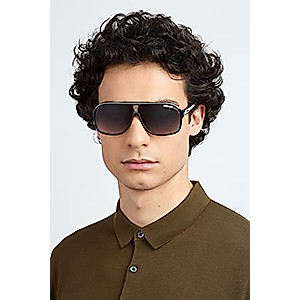 Carrera Grand Prix 2 T4M Pilot Sunglasses Lens Categ, Black/White, 64mm