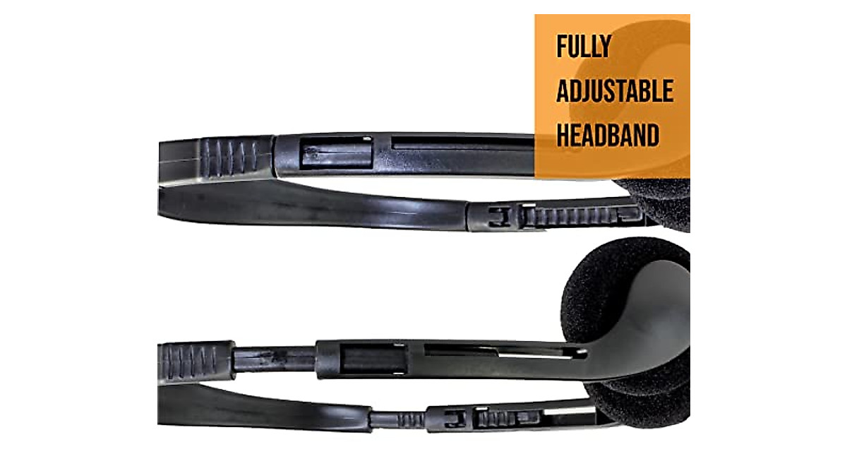 Soundnetic SN09 Disposable Headphones - Black, Pack of 100