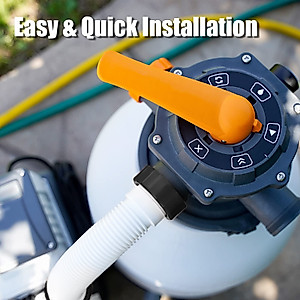 eBoot 16 Inch Pool Pump Interconnecting Hose for Above Ground Pools Sand Filter Pumps Hose Compatible with Intex Filter Pump Pool Replacement Part (White)