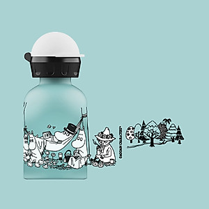 SIGG X Moomin Picnic Kids Drinking Bottle (0.3 L), Non-Toxic Children's Water Bottle with Leak-Proof Lid, Made in Switzerland Aluminium Flask for Water