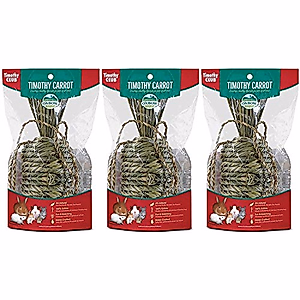 (3 Pack) Oxbow All Natural Woven Hay Timothy Club Carrot Fun Pet Habitat