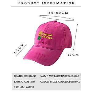 Embroidered Plays Well with Others Baseball Hat Upside Down Pineapple Denim Hat Adjustable Embroidery Baseball Cap Pink