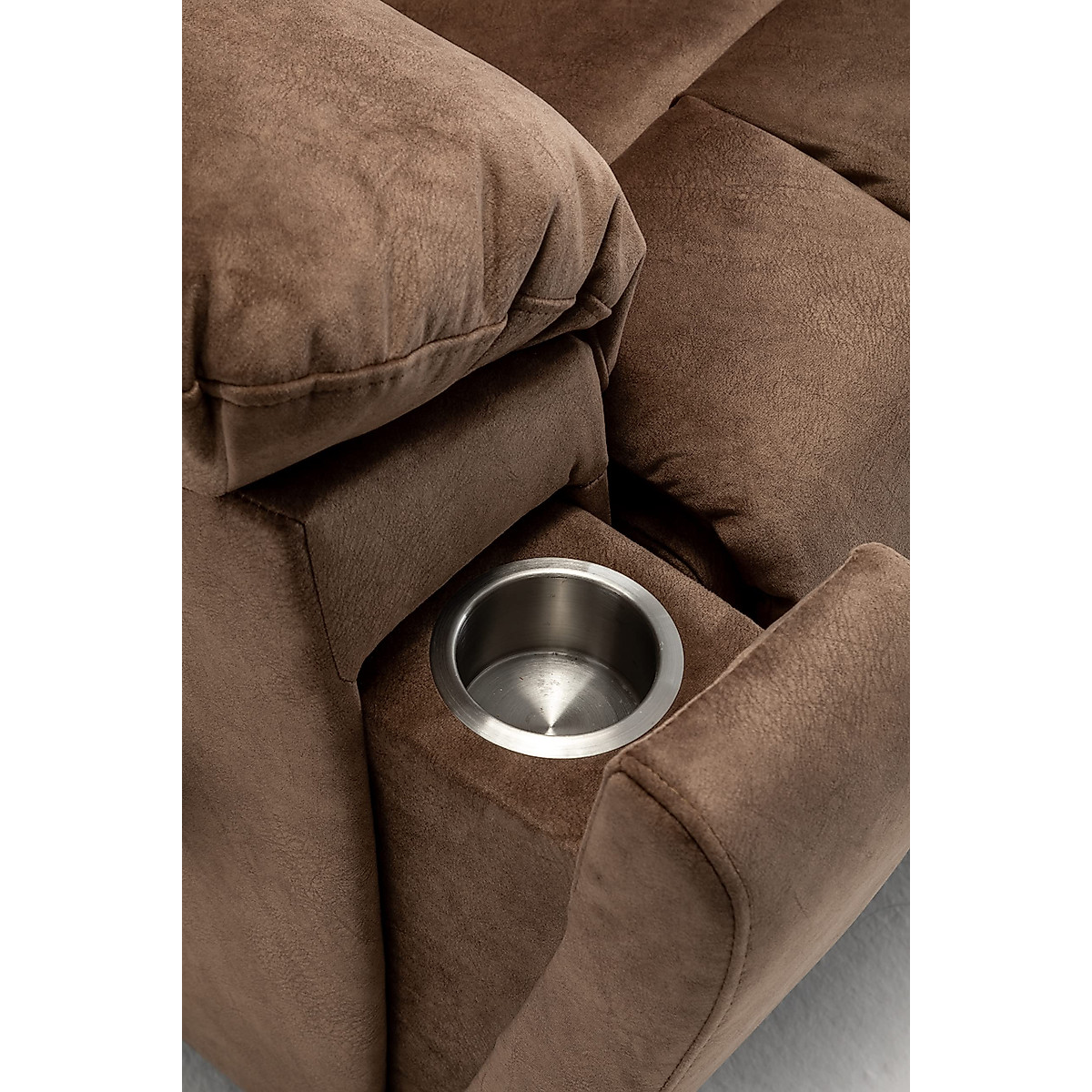 Lifeand Lift Relax Sofa Furniture Living Room Power Elderly Electric Lounge Chair, Antique Brown