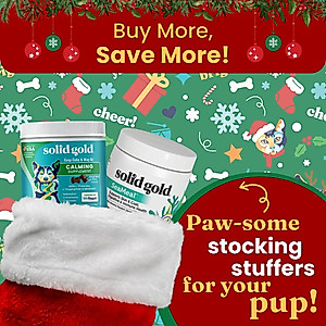 Solid Gold SeaMeal Cat & Dog Food Topper - Kelp Powder Dog & Cat Multivitamin - Omega 3 & Digestive Enzymes for Skin & Coat, Gut + Immune Support - 5 oz