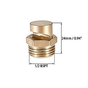 uxcell Floodjet Tip - 1/2BSPT Brass 170 Degree Wide Angle Flat Fan Nozzle - 2 Pcs
