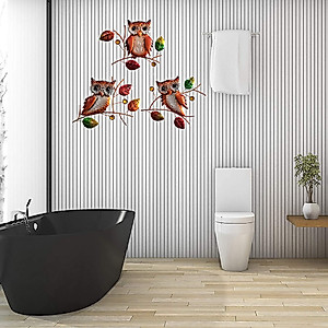 JFRISING Metal Owl Wall Art Decor Outdoor Indoor Hanging Wall Sculpture Metal Decorations for Home Garden Bedroom Living room Bathroom , 3 Pack