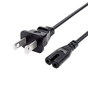 Power Cord for Xbox One 1 S 500G 1TB 8Ft 2 Prong Power Cord Replacement AC Cable