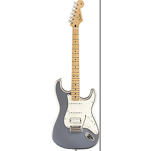 Fender Player Stratocaster HSS Electric Guitar, with 2-Year Warranty, Silver, Maple Fingerboard