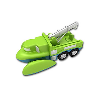 POPULAR PLAYTHINGS Magnetic Mix or Match Vehicles 4 Toy Play Set, 9 Pieces