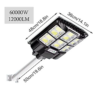 ZXXHNNAIH Solar Street Light IP66 Waterproof Street Solar Light Multiple Lighting Modes, Motion Sensor Wall Lights,for Basketball Court Parking Lot