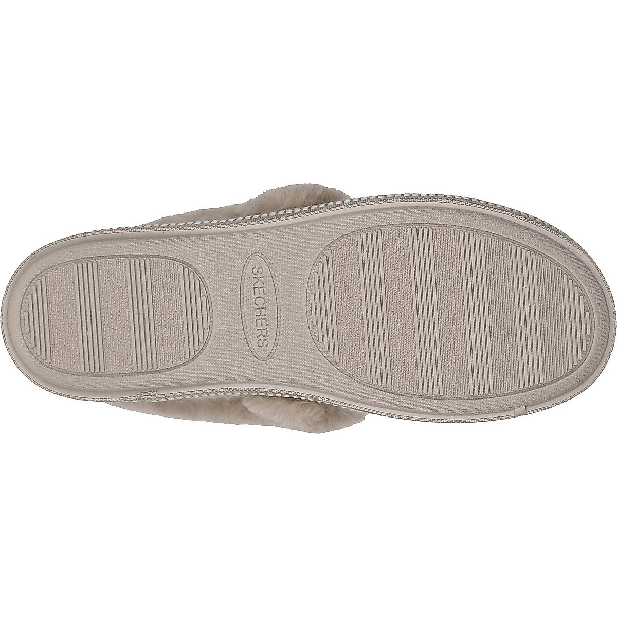 Skechers Women's Cozy Campfire-Lazy Sundaze Slipper, Taupe Multi, 7.5