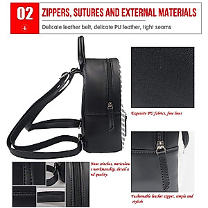 Aoopistc Skull Shoulder Backpack The Kissing Lovers Mini Leather Sackpacks Human Skeleton Print Travel Daypack for Women