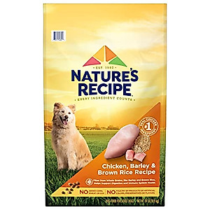 Nature′s Recipe Chicken, Barley & Brown Rice Recipe Dry Dog Food, 24 lb. Bag