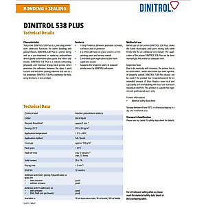 DINITROL 538 PLUS black 30ml Glass and Pinchweld Primer Bottle with Daubers