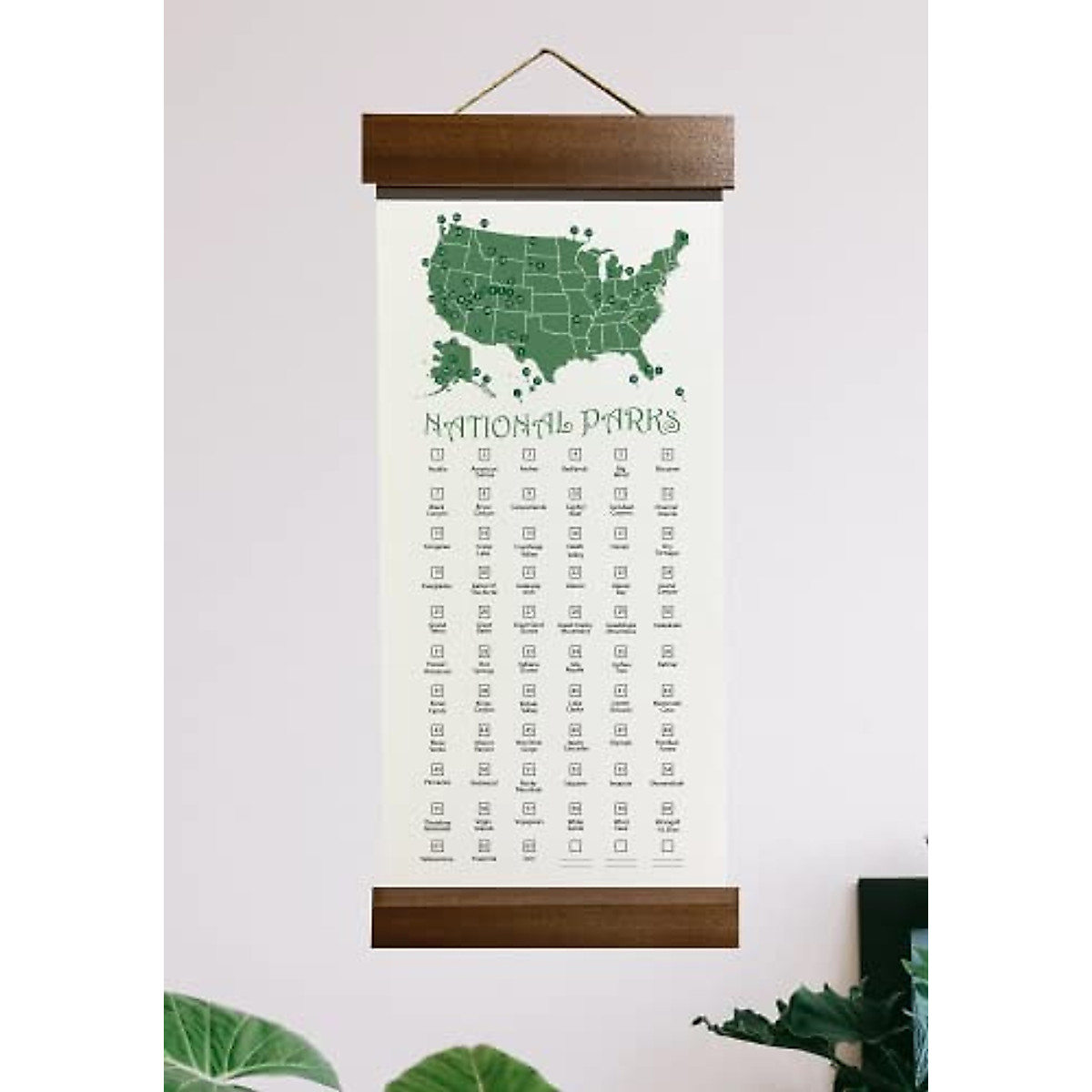 US National Park Checklist Map - 63 National Park Check Off List - National Park Checklist Poster - USA National Parks Gift - National Park Scratch Off (USA)
