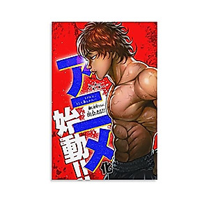 BLUDUG Japanese Anime Baki The Grappler Poster Hanma Baki Poster (7) Canvas Painting Wall Art Poster for Bedroom Living Room Decor08x12inch(20x30cm)