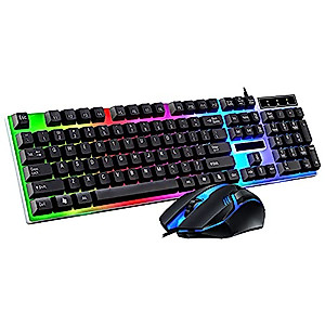 MuYiYi11 Receiver 2Pcs/Set G21B Office Mouse Backlight Wired USB Mechanical Gaming Keyboard Mouse for Office Office Mouse for Home Computer Peripherals