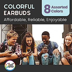10x Multipack | Earbuds with Microphone, for Schools, Classroom, Libraries, Museums, etc., Wired in-Ear Earphones with Mic for Kids, Teenagers & Adults, Affordable Bulk Headphones
