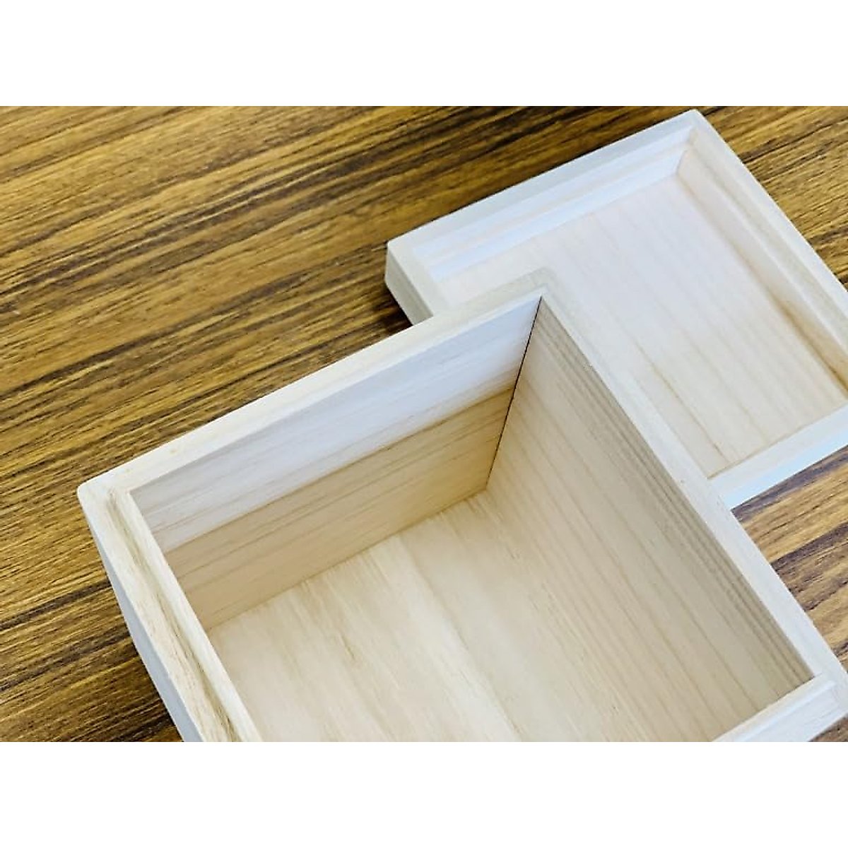 増田桐箱店 Storage Case Paulownia Box, W106mm、D106mm、H112mm, Beige